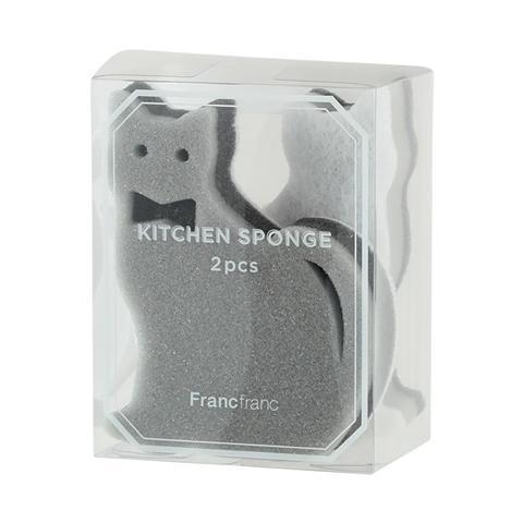 KITCHEN SPONGE CAT 2P SET – weare-francfranc